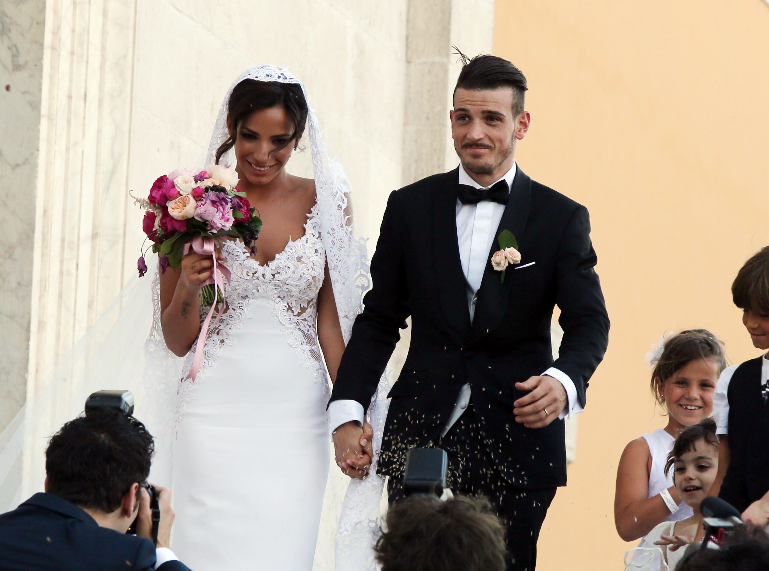 Roma, al Gianicolo il matrimonio da favola di Florenzi e Ilenia