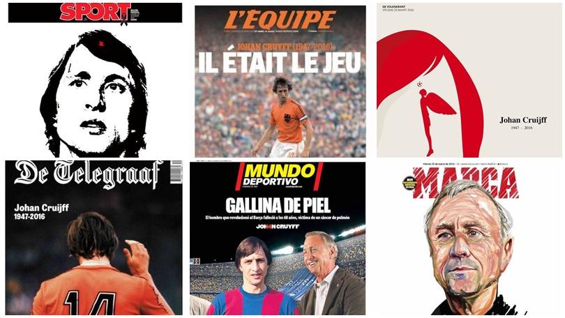 Il mondo ricorda Johan Cruyff: le prime pagine internazionali