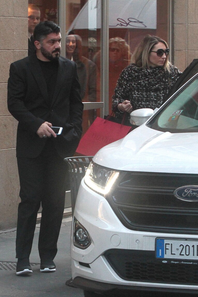 Gattuso, shopping con la moglie a Milano