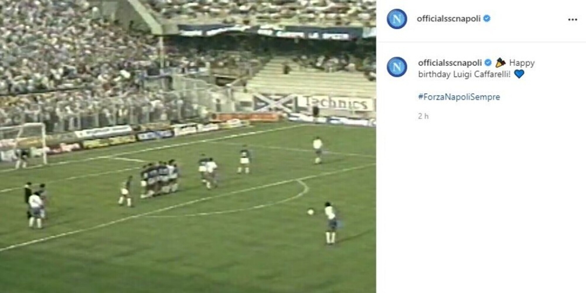 Caffarelli compie 59 anni: gli auguri social del Napoli