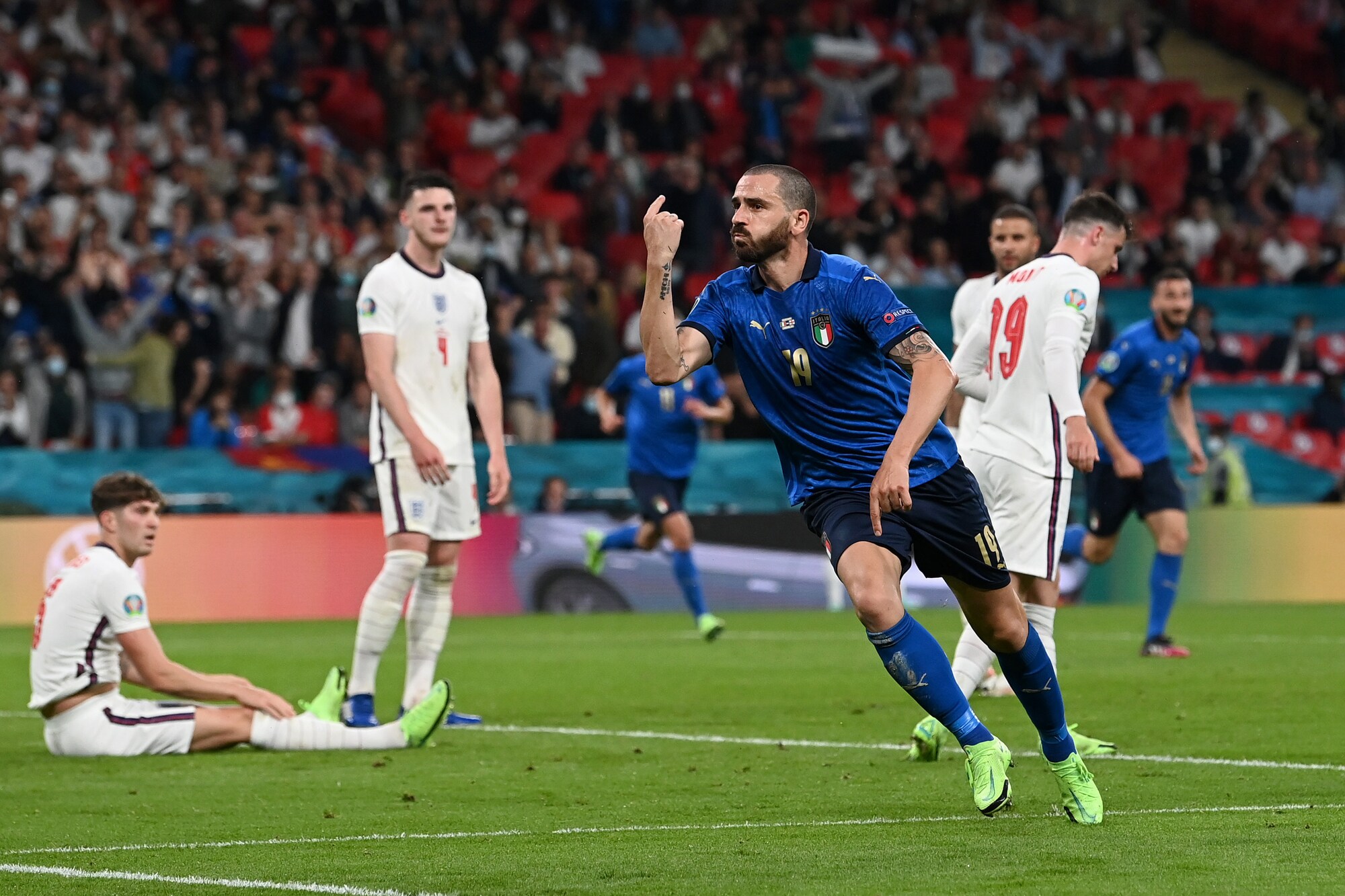 Italia-Inghilterra, Bonucci ammutolisce Wembley con la sua esultanza