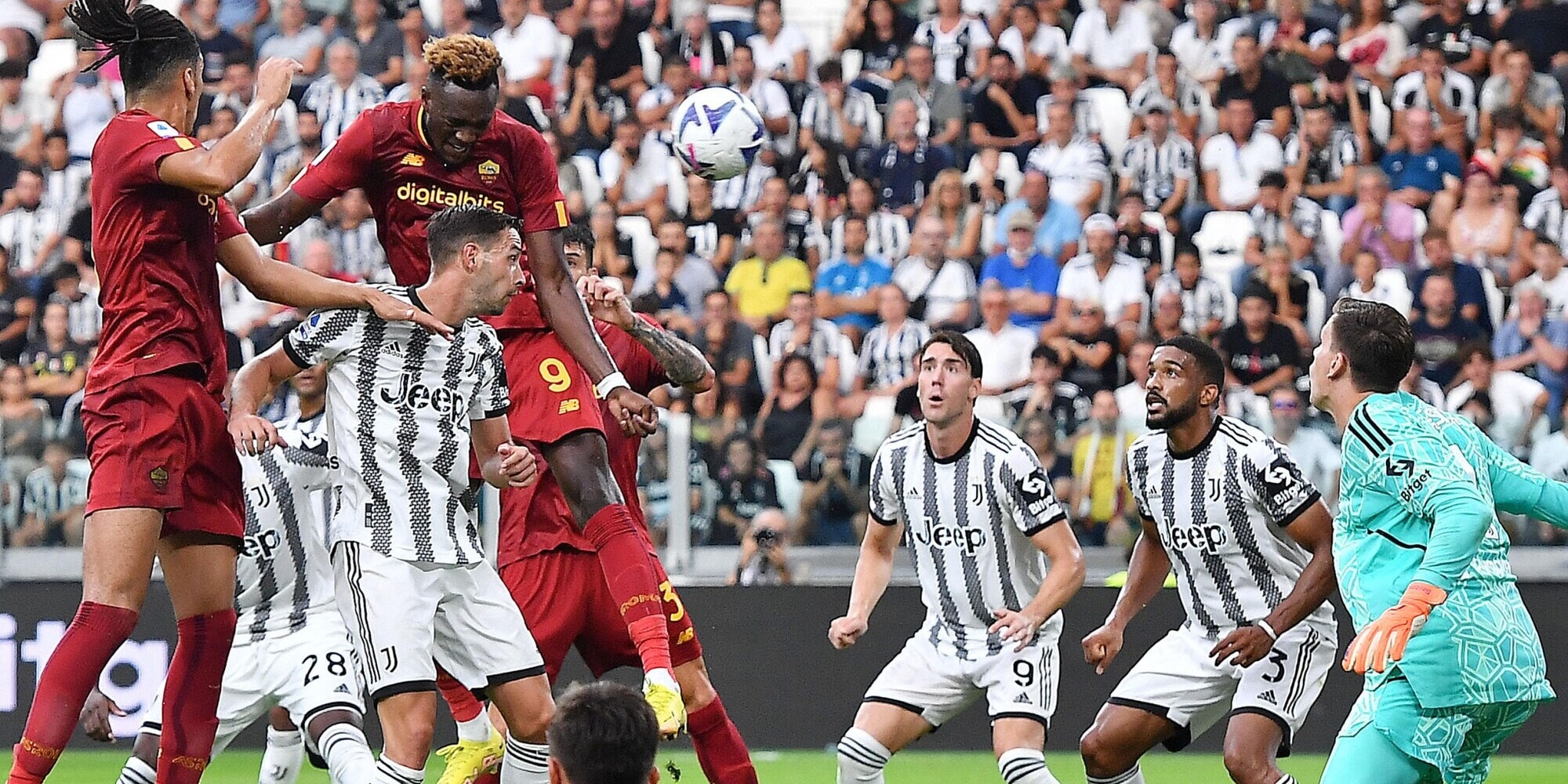 Juve-Roma 1-1: apre Vlahovic, pareggia Abraham su assist di Dybala