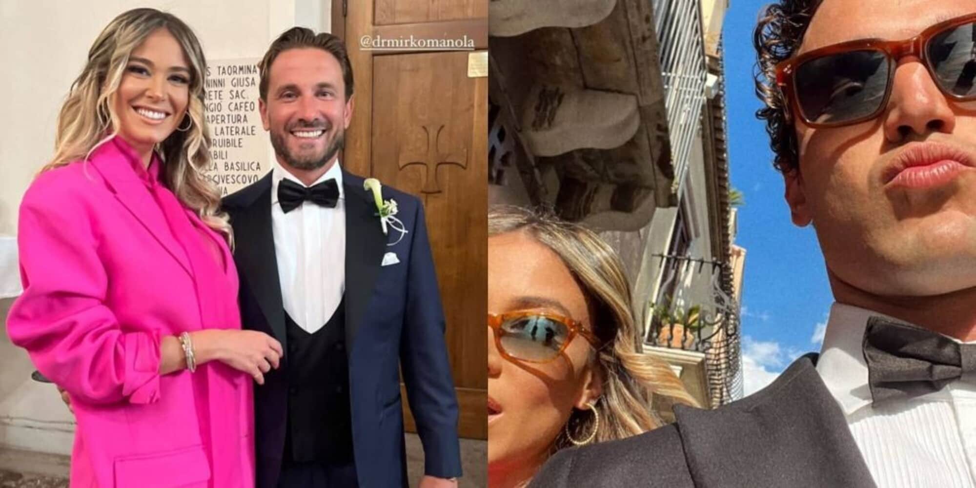 Diletta Leotta col nuovo fidanzato Giacomo al matrimonio del fratello