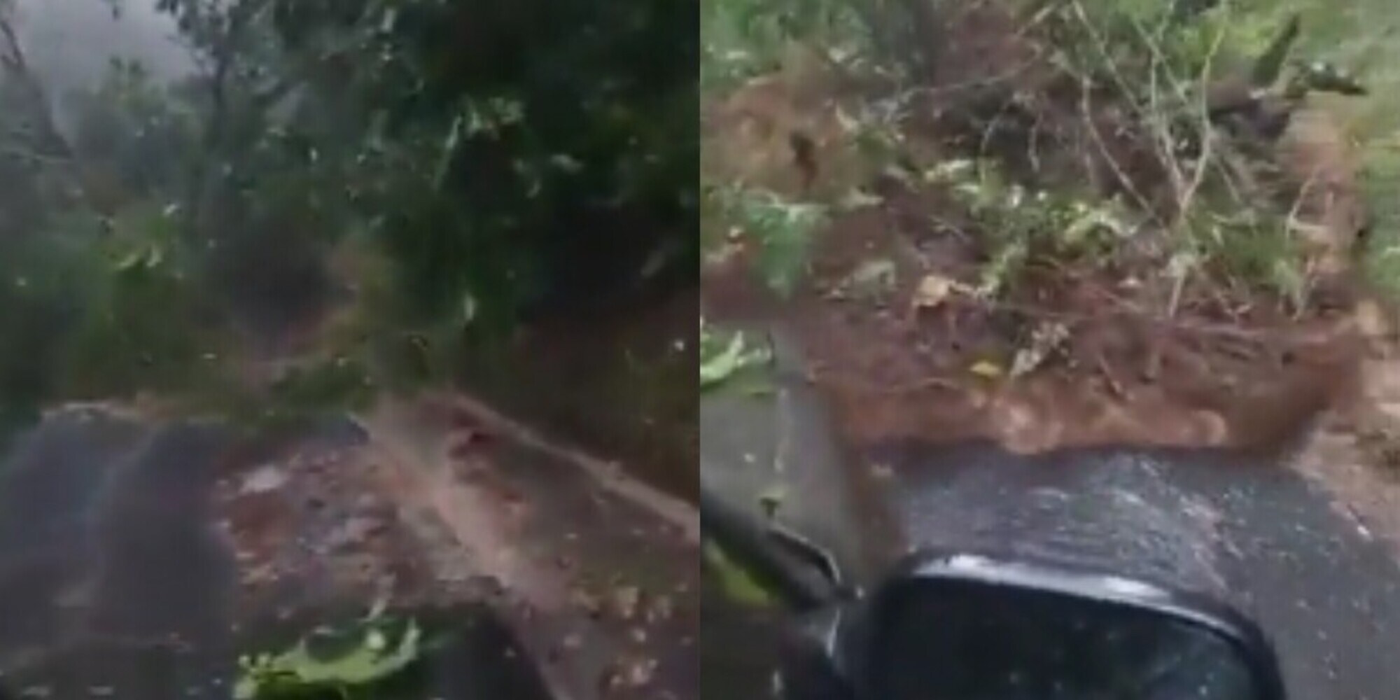 Con l'auto rischiano di rimanere inghiottiti nel fango: panico in El ...