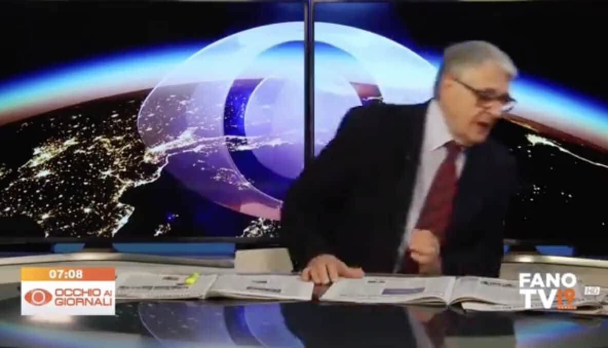 Terremoto Marche: il conduttore di Fano Tv scappa