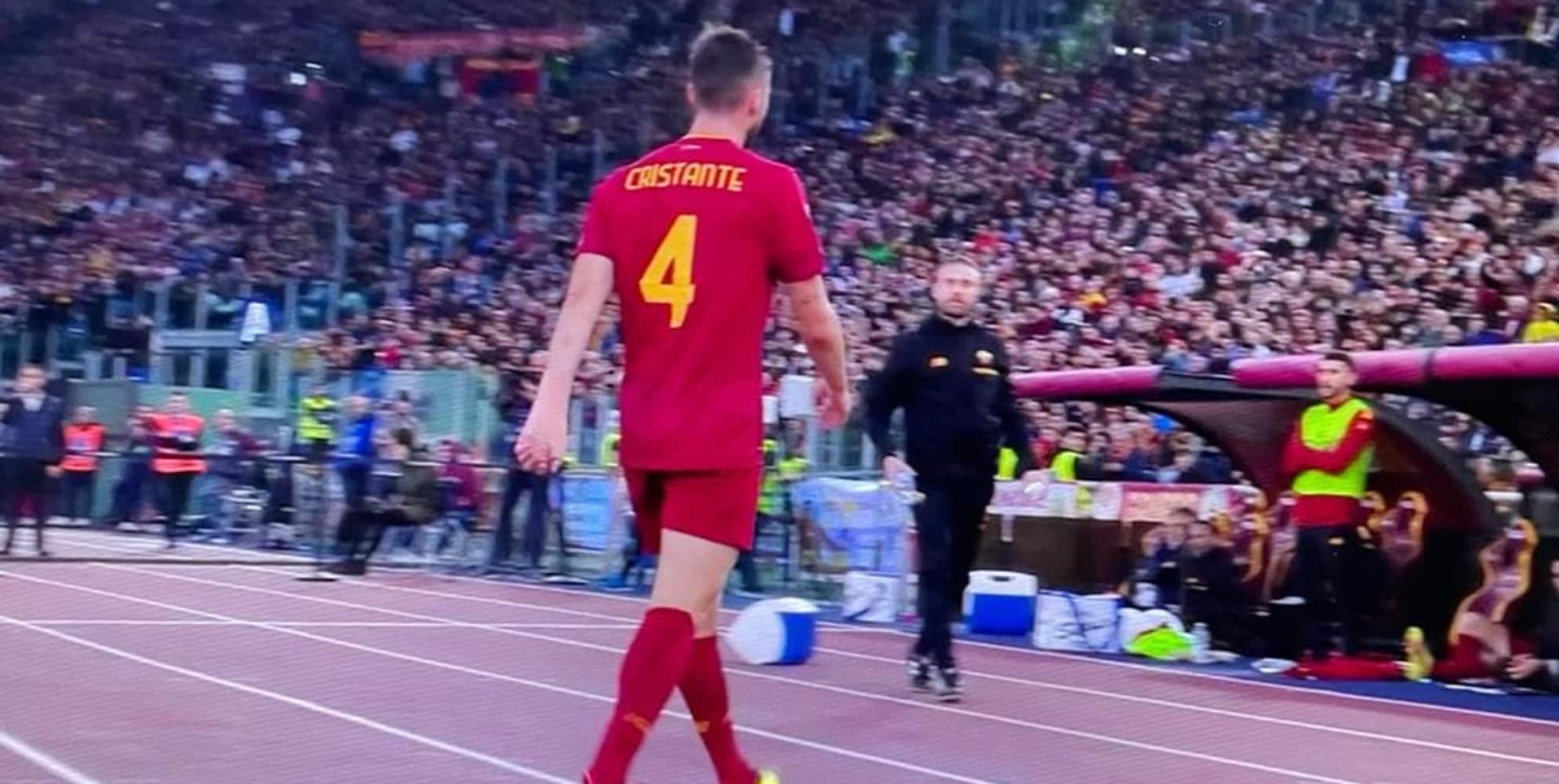 Nervi tesi all’Olimpico: il gesto di stizza di Cristante