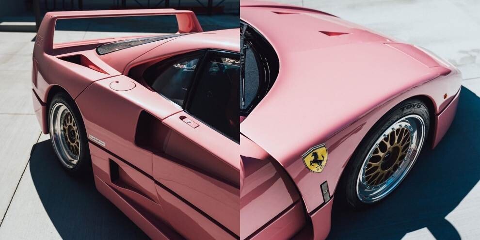 La Ferrari F40 dalla livrea rosa Barbie