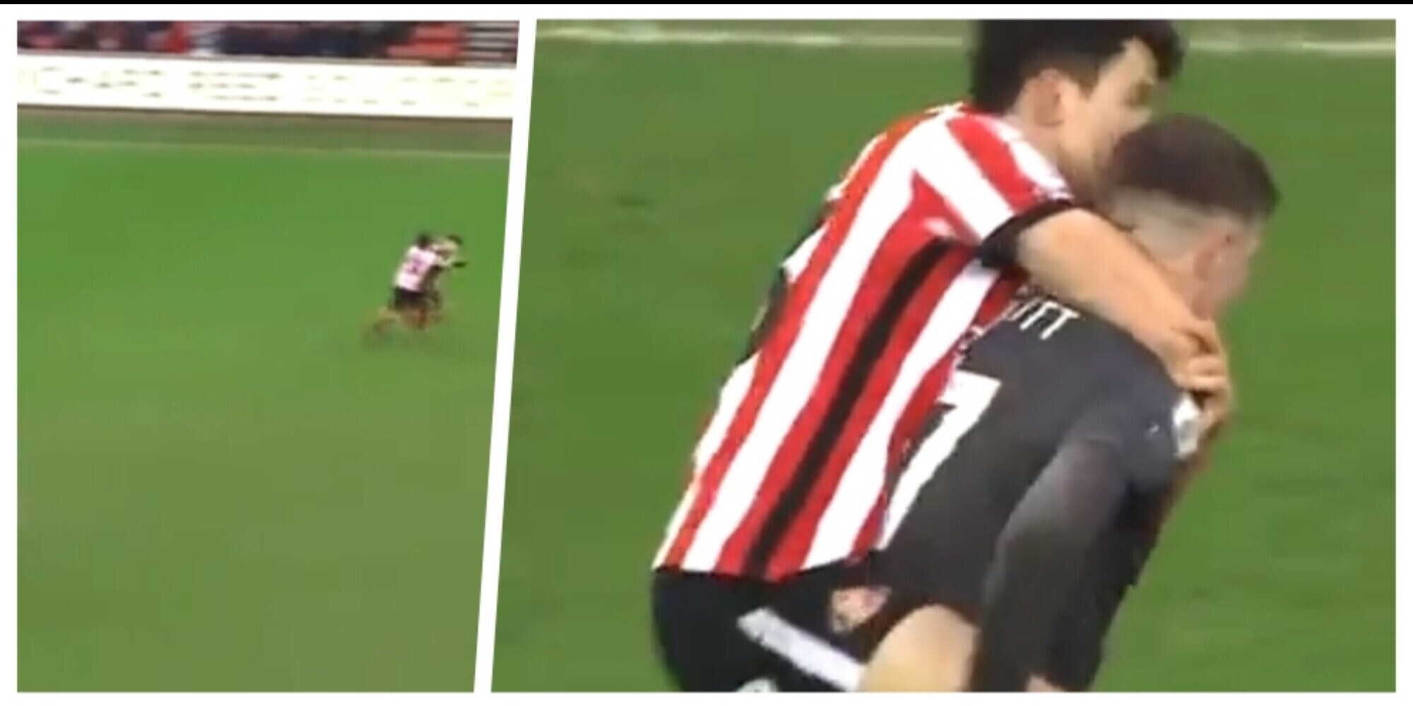 Sale in groppa all'avversario per fermare il contropiede: il video è virale