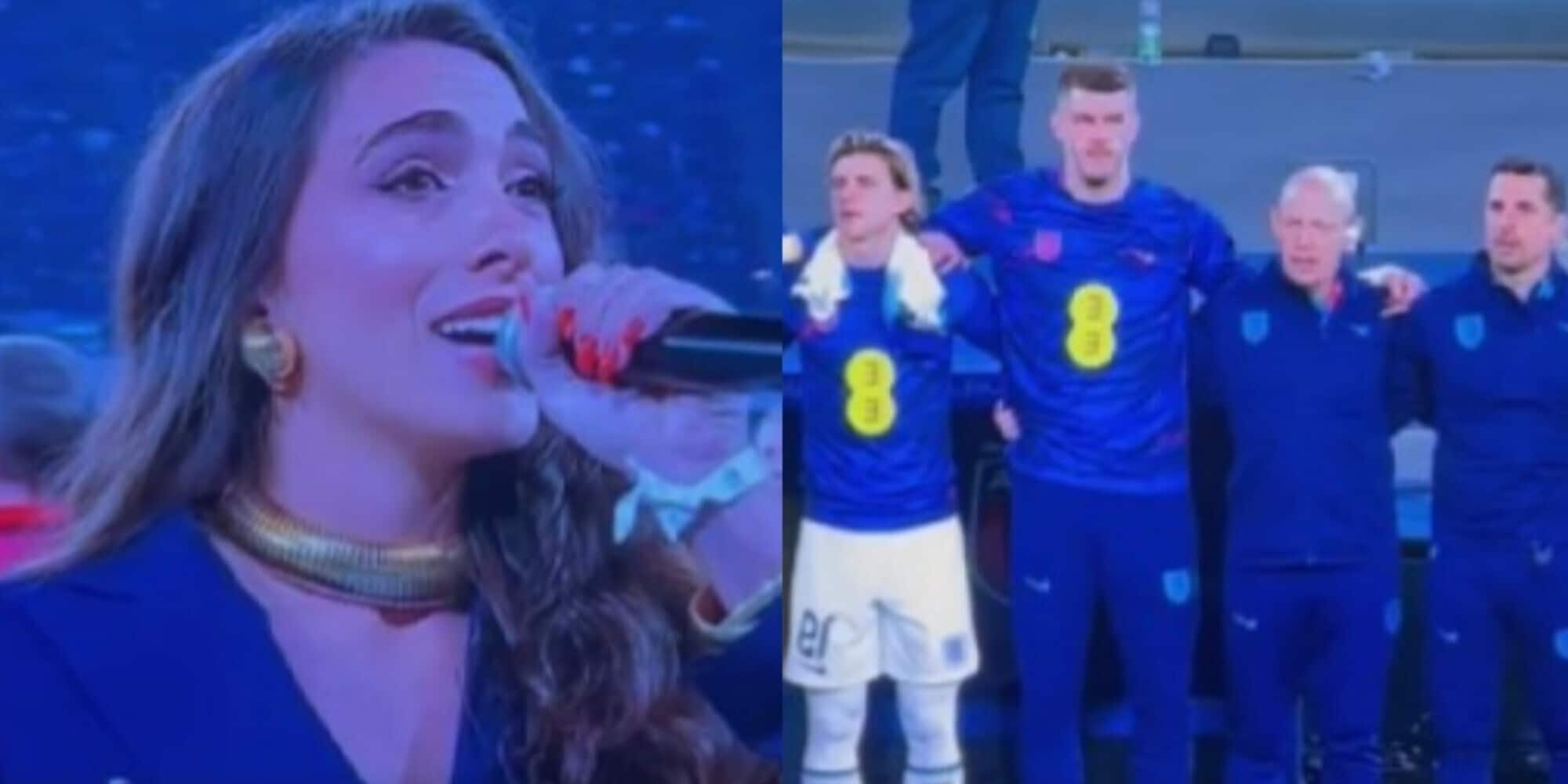 Italia-Inghilterra, Ellynora canta "God Save the King": è un massacro ...