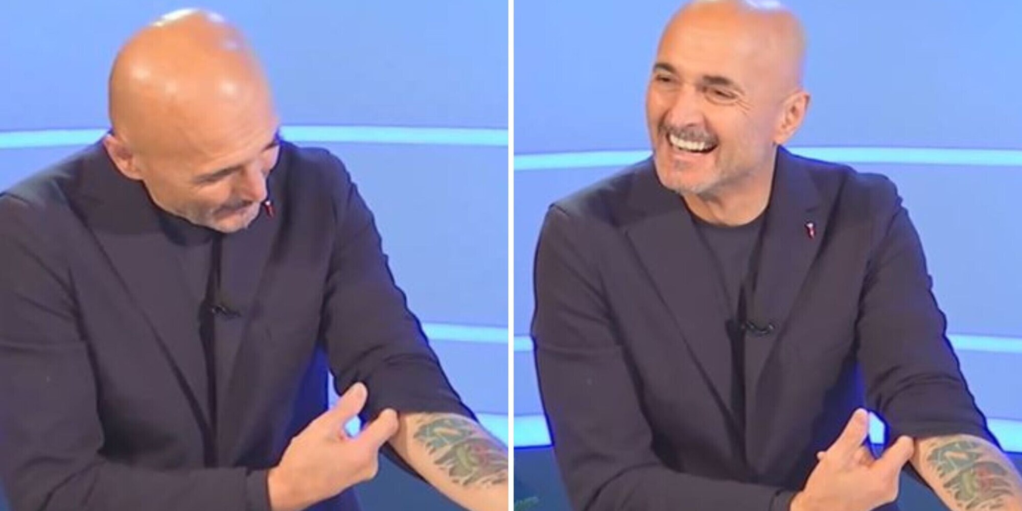 Spalletti mostra il tatuaggio del Napoli in diretta tv: "È la mia ...