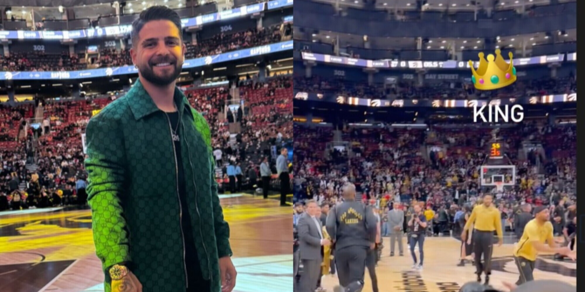 Nba, LeBron sbarca a Toronto: sugli spalti c'è anche Insigne