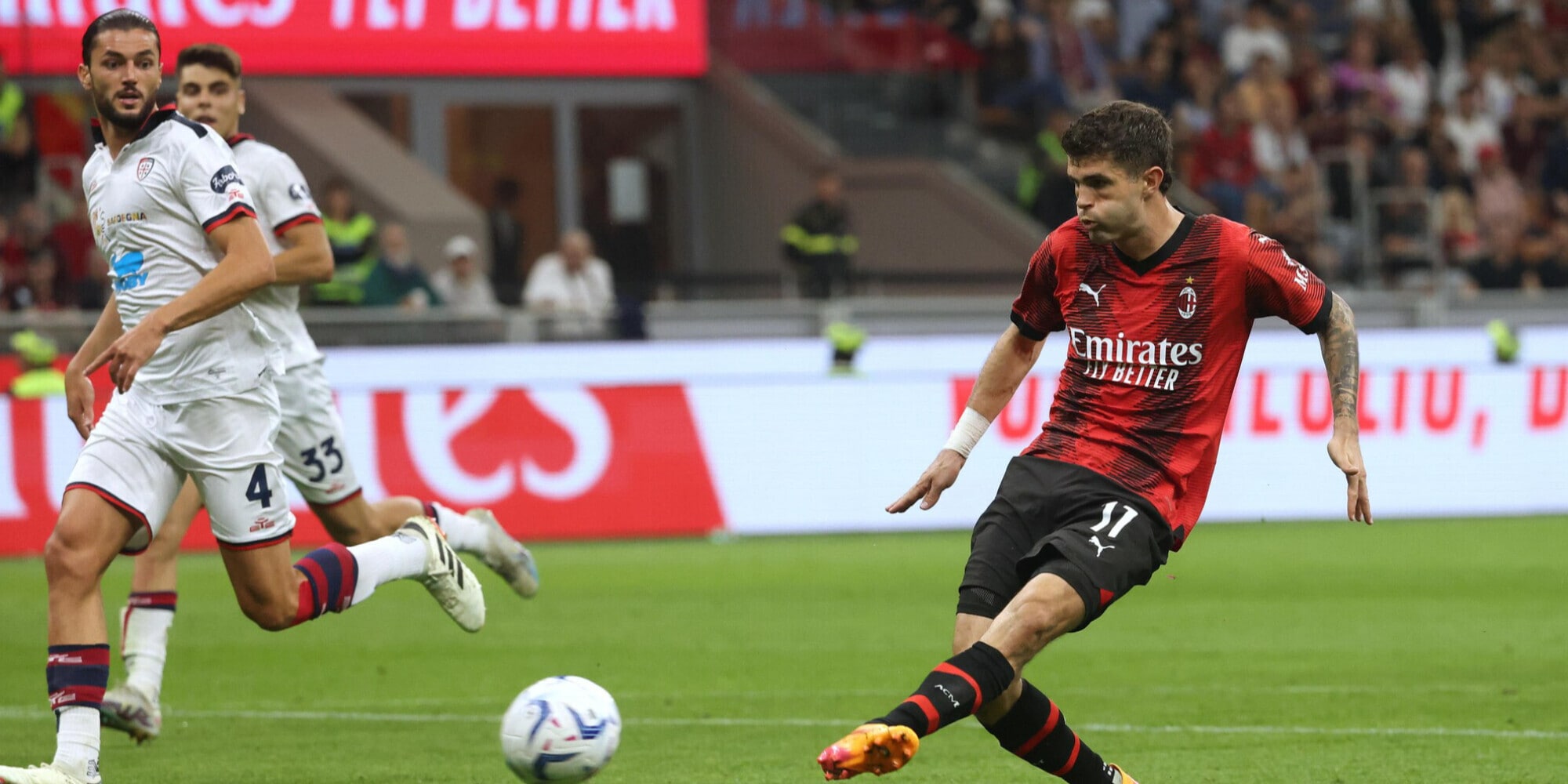 Manita del Milan contro il Cagliari. E il Lecce è aritmeticamente salvo