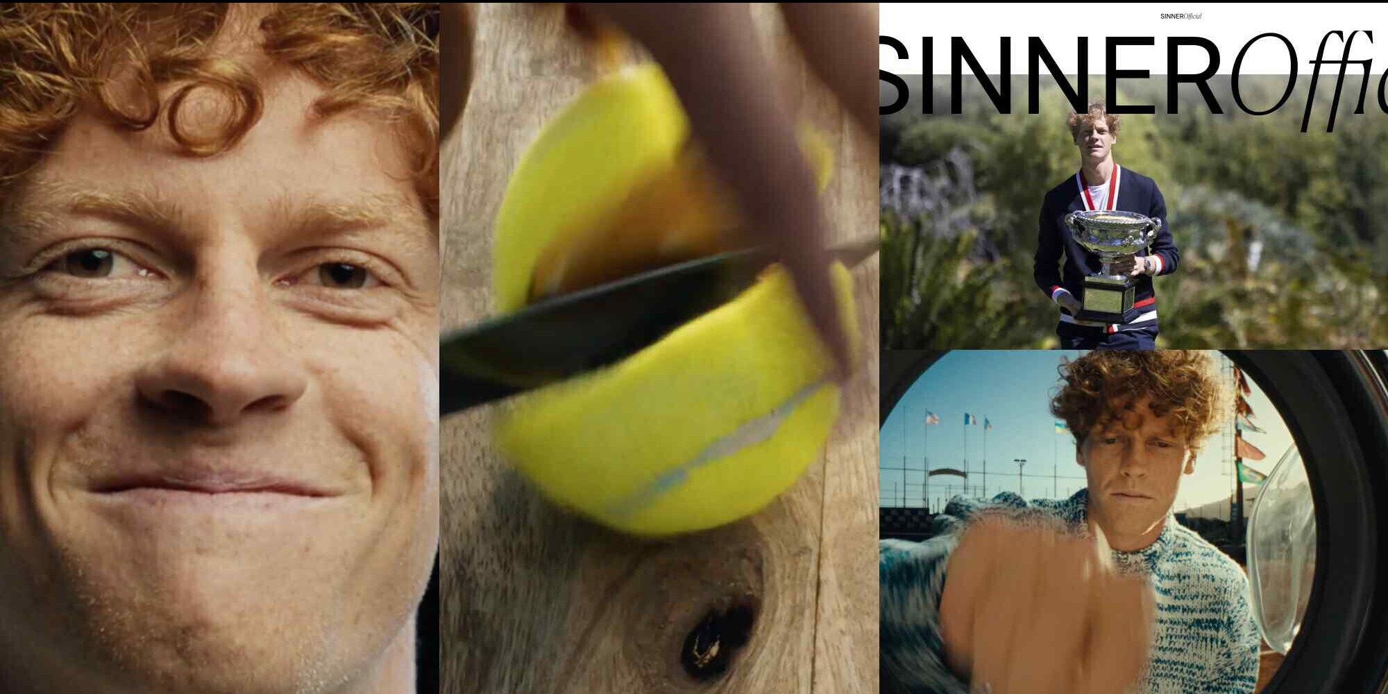 Sinner lancia il sito ufficiale con un video super: lava, stira e ...