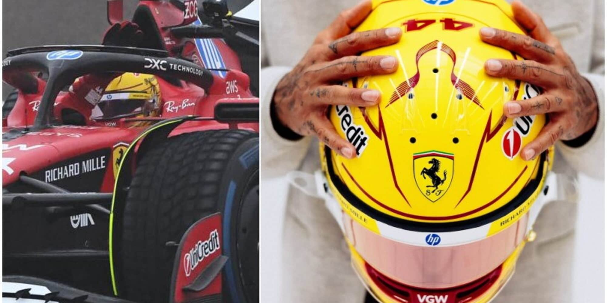 Hamilton, ecco il nuovo casco della Ferrari: il design manda in delirio ...
