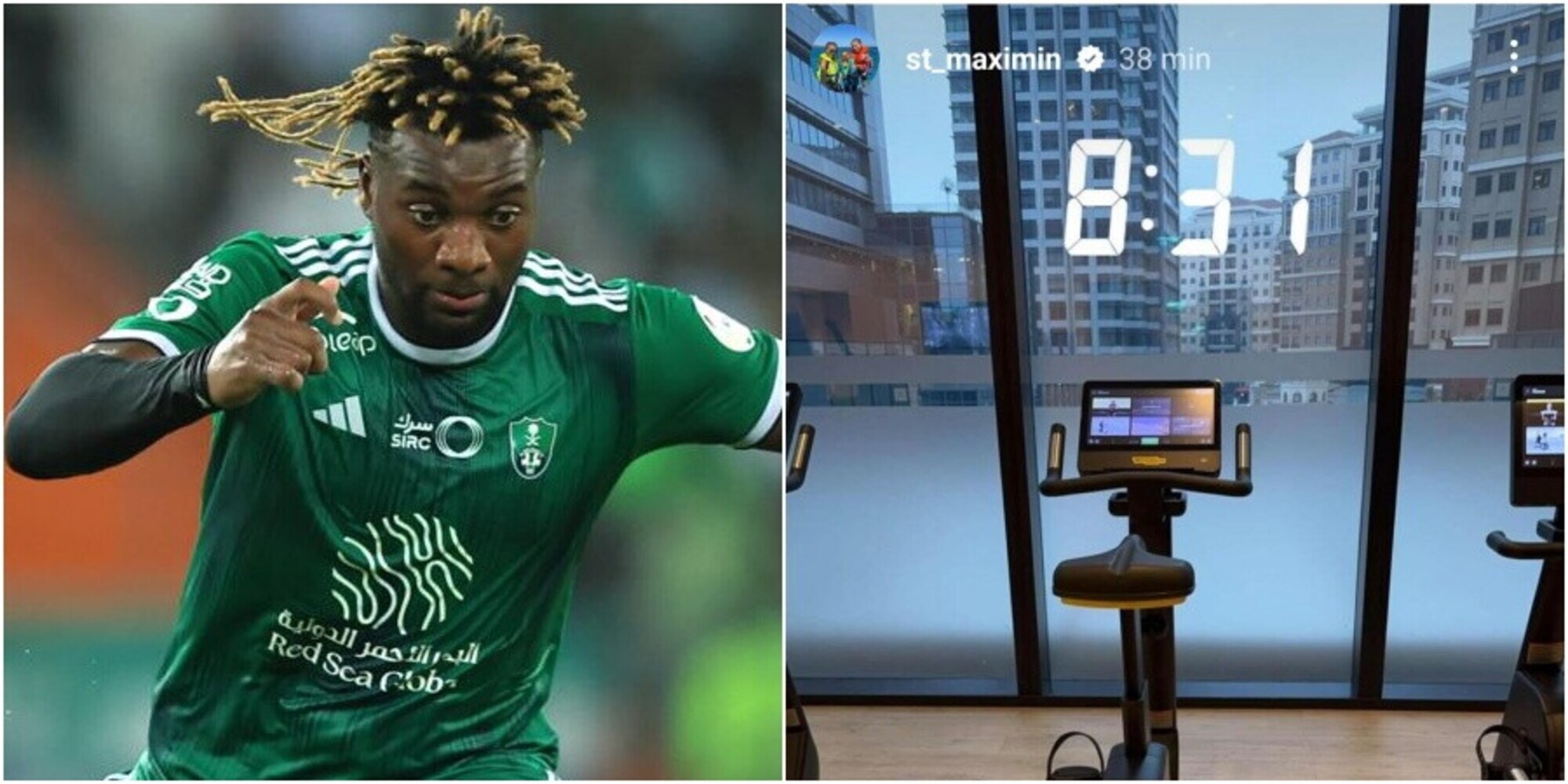 Saint-Maximin si allena da solo in palestra e aspetta il Napoli