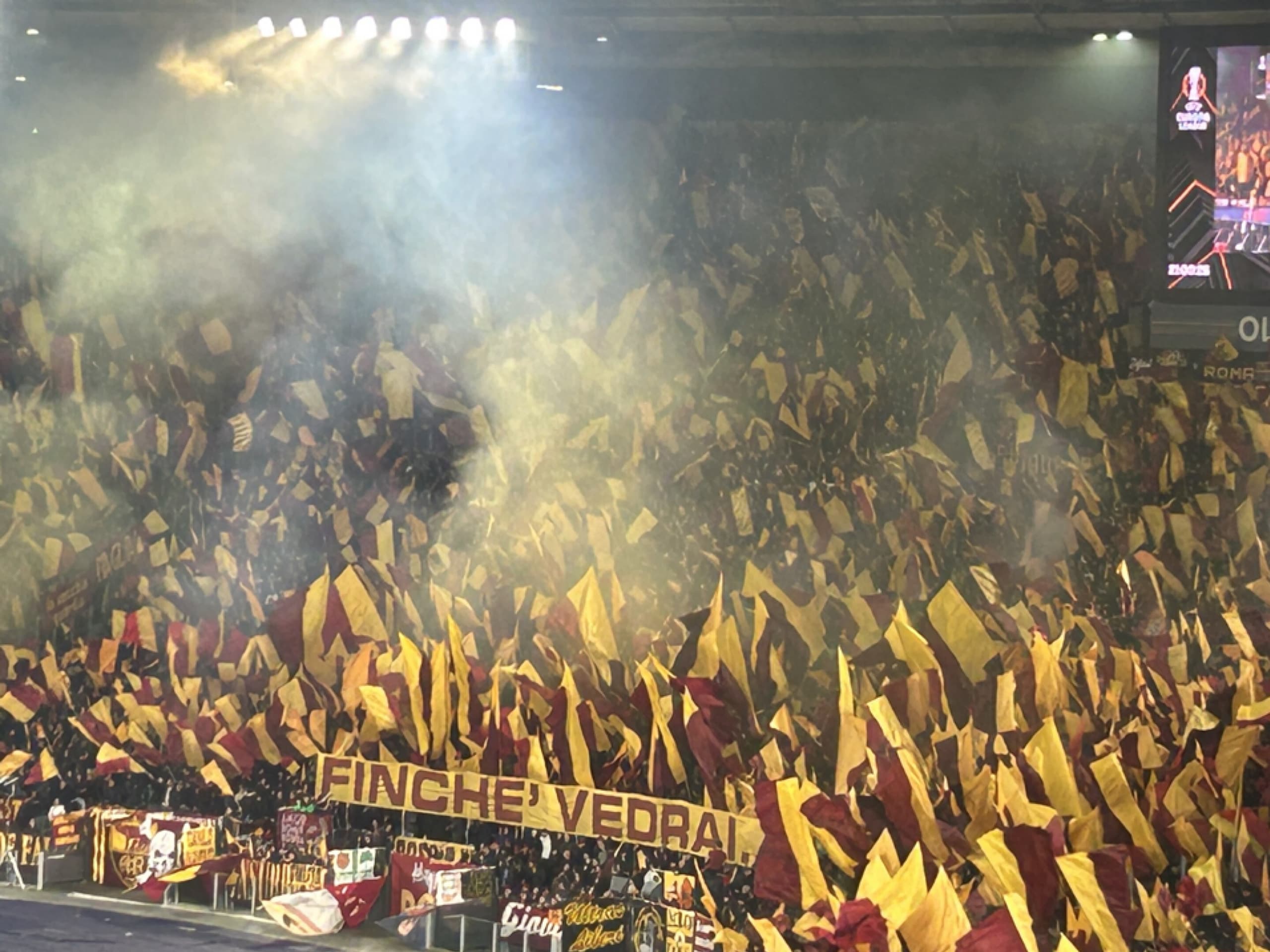 Roma-Athletic Bilbao, l'Olimpico si veste a festa: la coreografia è da ...