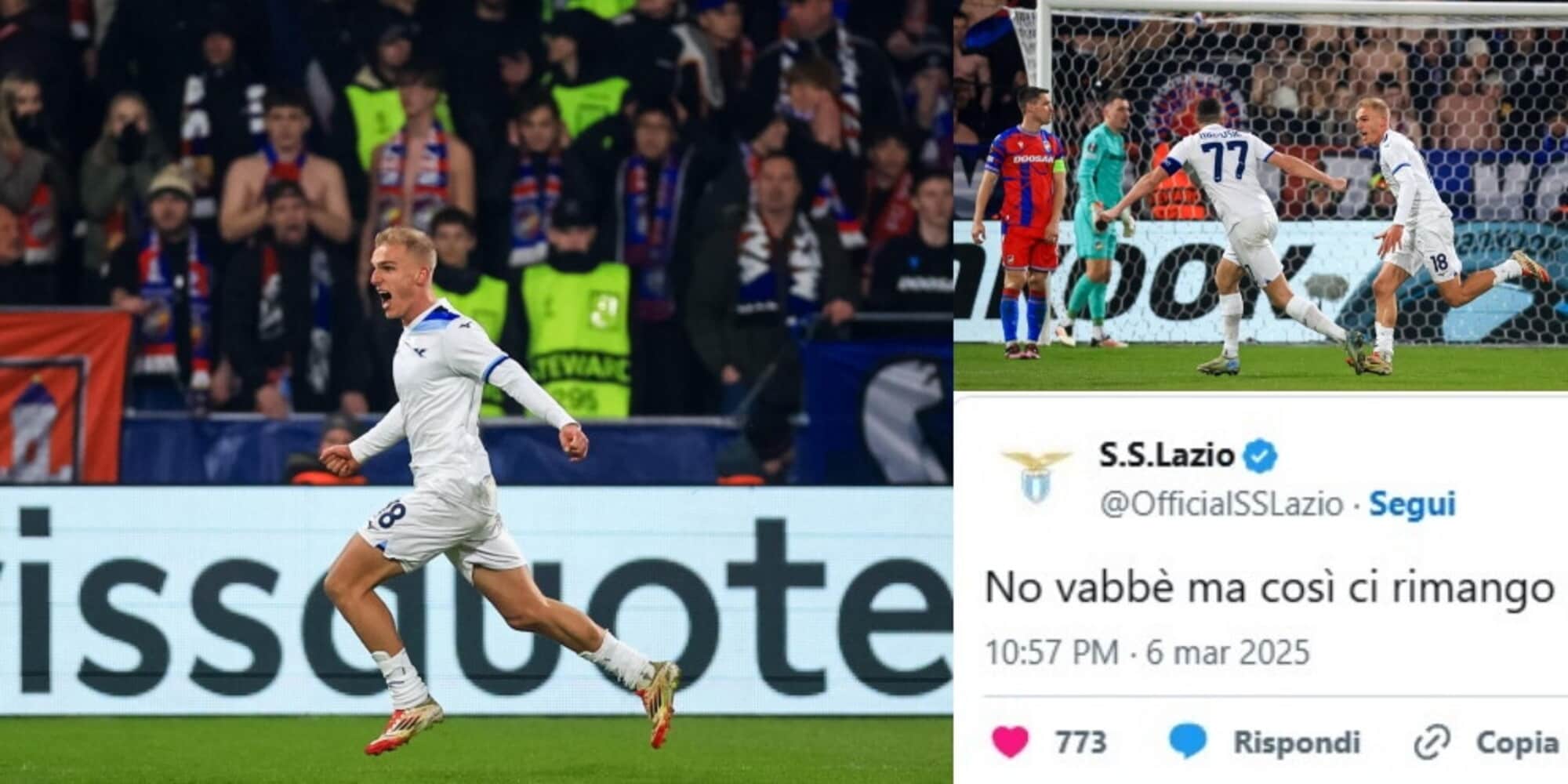 Lazio, il gol al fotofinish di Isaksen fa impazzire il social media ...