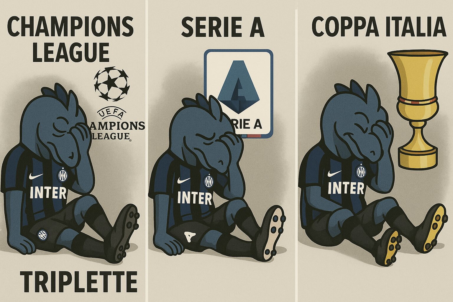 Inter umiliata dal Psg e sui social: le ironie del web sono impietose