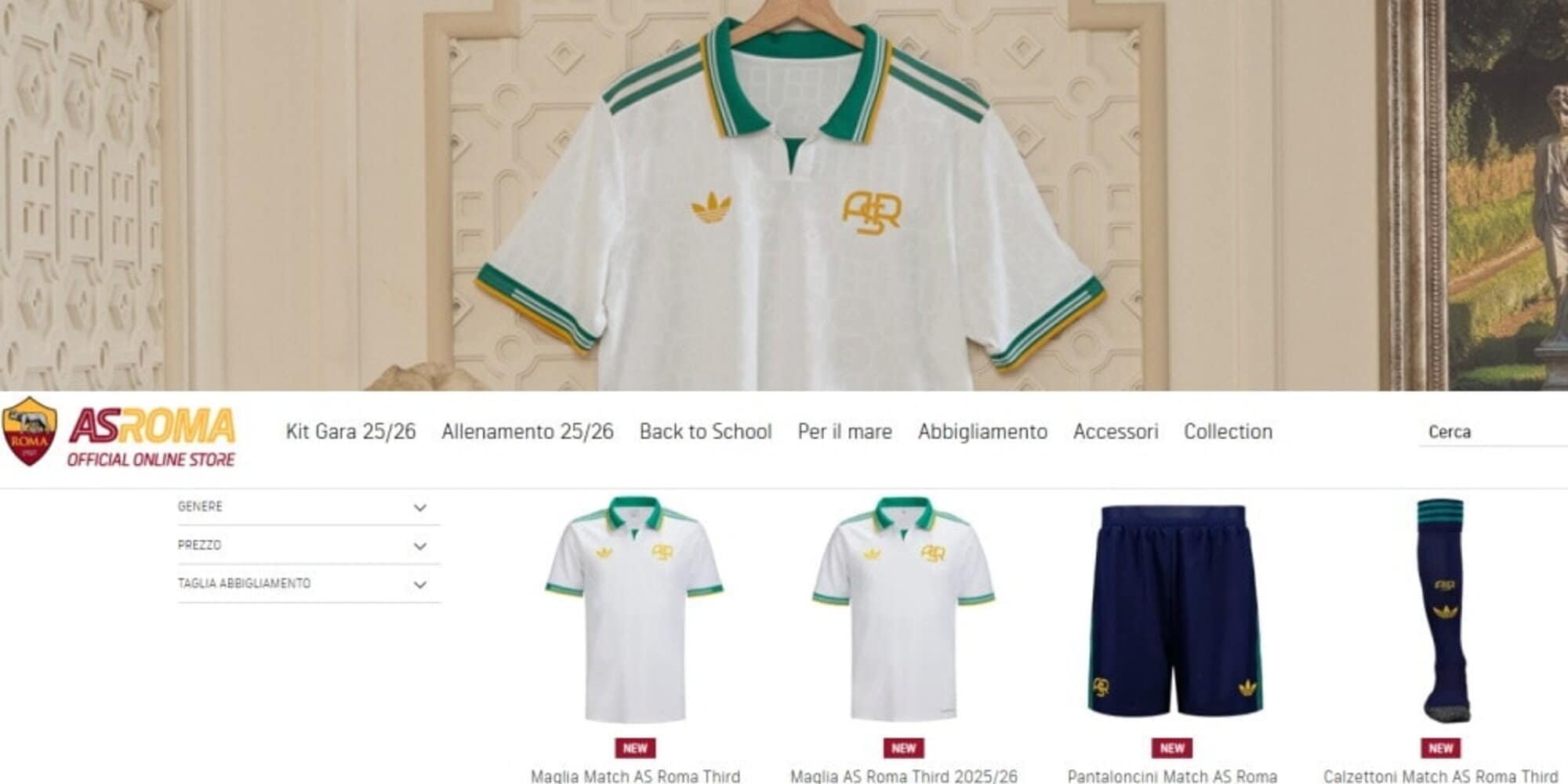 Quanto costa la terza maglia della Roma e quando farà il suo debutto in ...