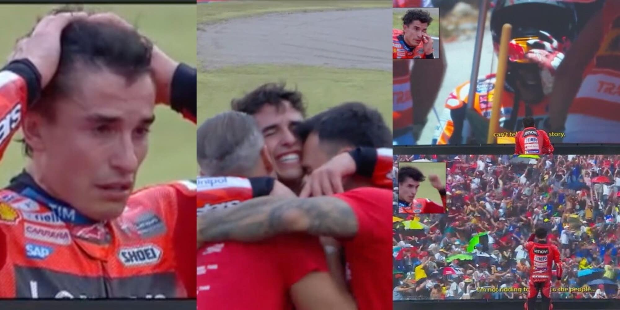 Marc Marquez in lacrime alla festa del nono Mondiale in MotoGP: "Ho ...