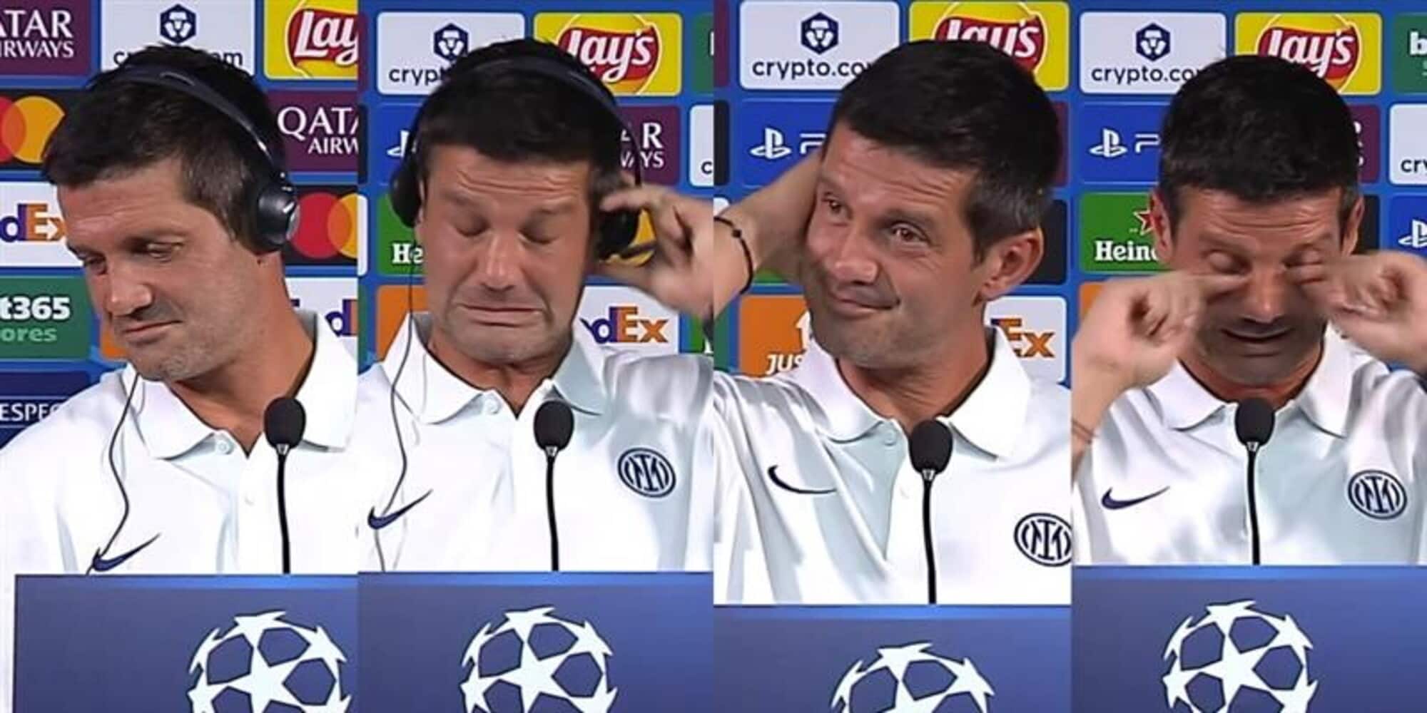 Chivu stordito in conferenza per colpa delle cuffie: "Ma che roba è ...