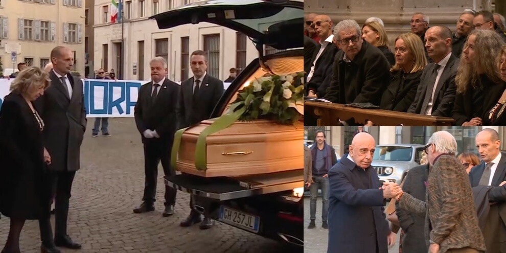 Funerali Giovanni Galeone, Allegri in lacrime insieme a Galliani ed Eddy Reja: chi c'era per l ...