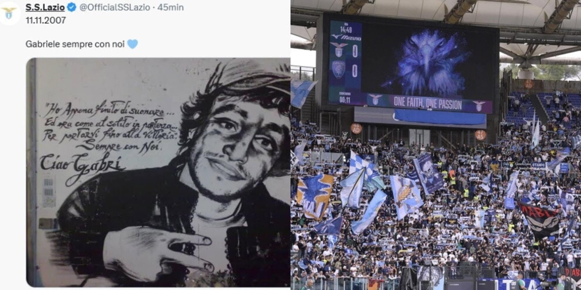 La Lazio ricorda Gabriele Sandri sui social: il messaggio e quella ...