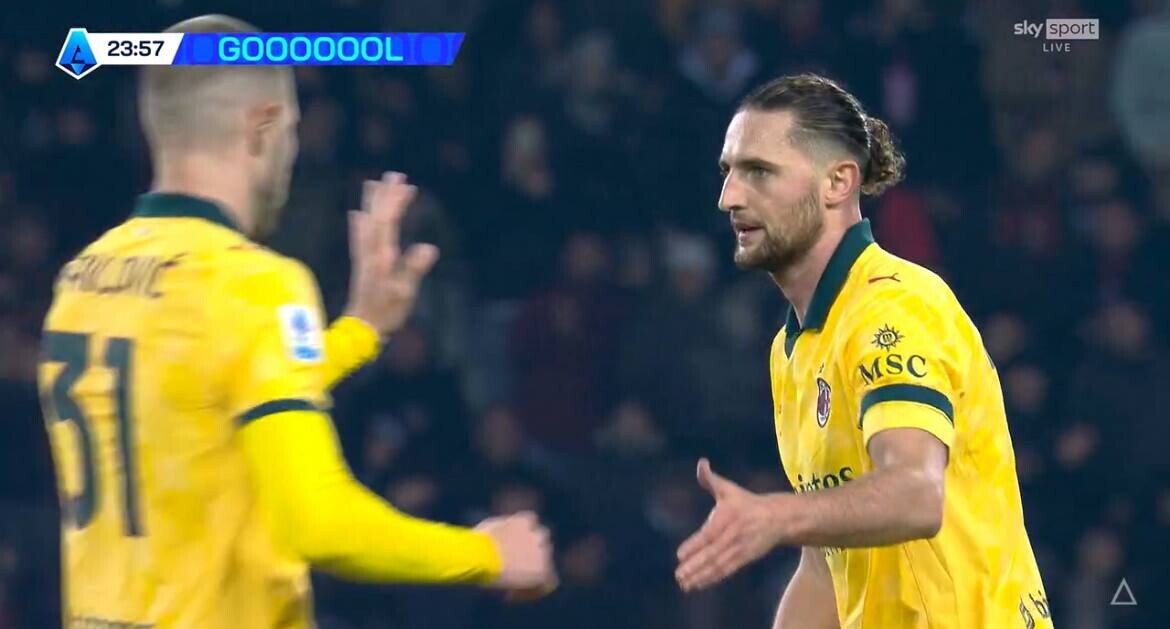 Pazzesco Rabiot, il gol capolavoro in Torino-Milan: la fotosequenza