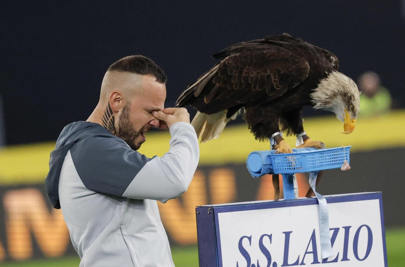 Lazio, debutta l'aquila Flaminia: primo volo all'Olimpico