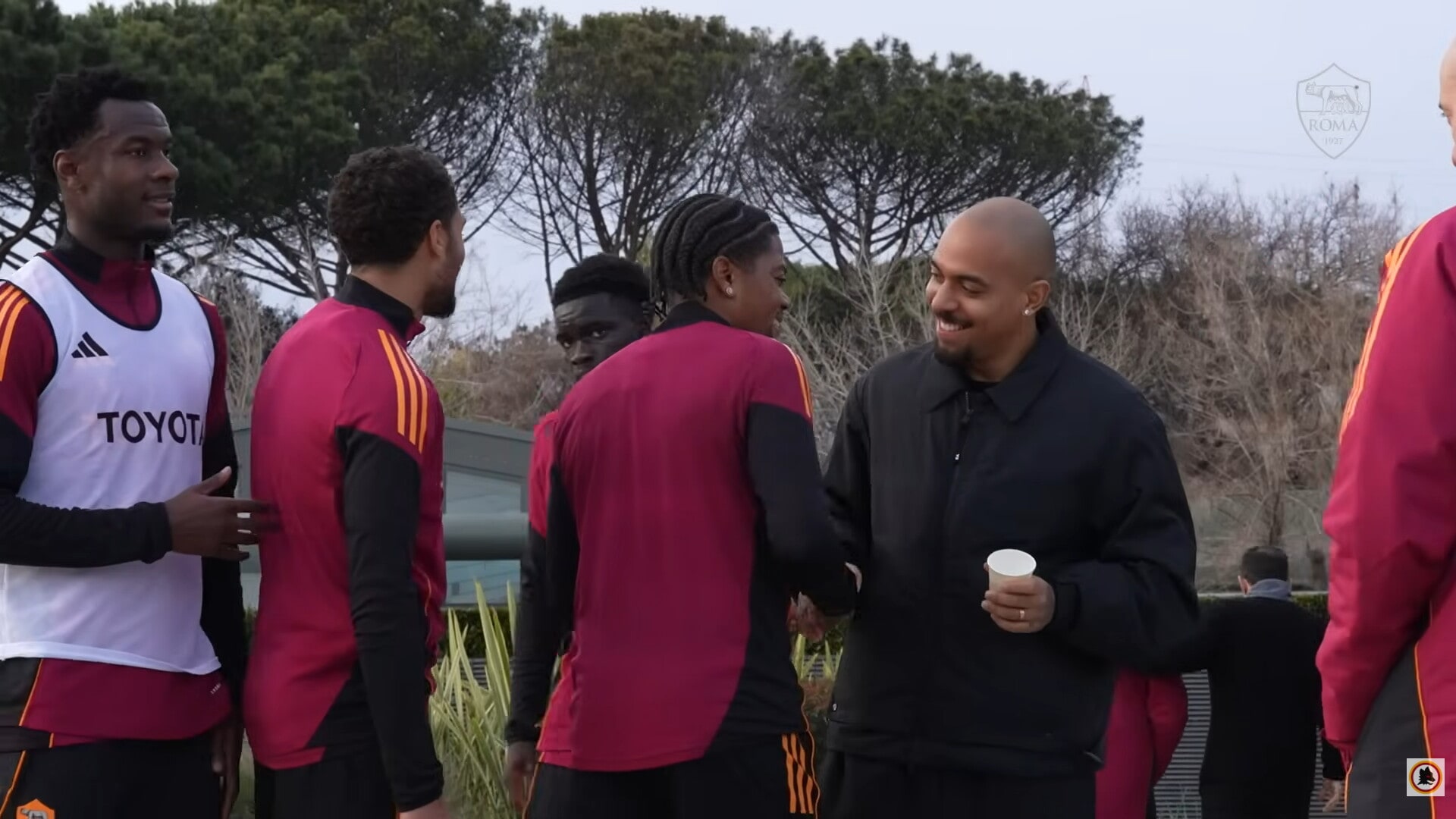 Malen alla Roma, le immagini del saluto a Trigoria con Ranieri e i suoi ...