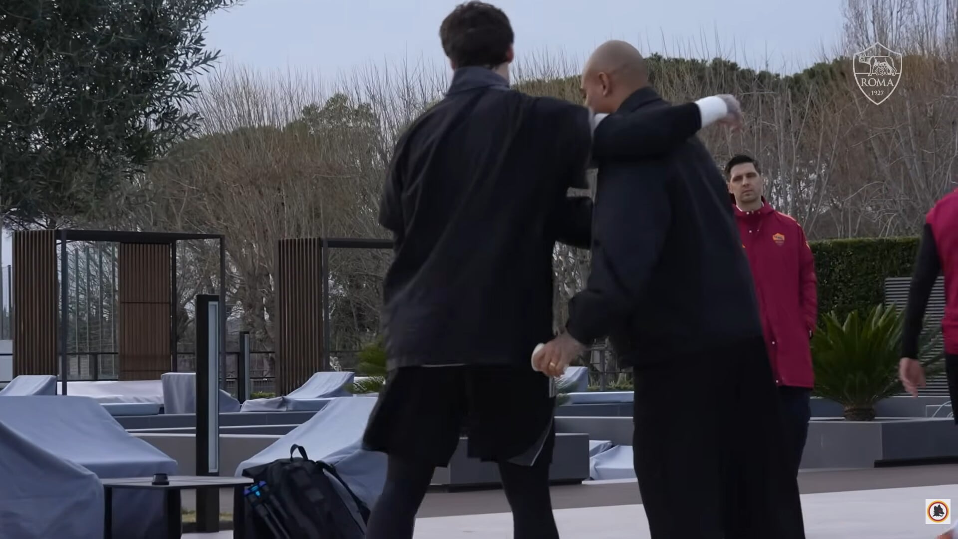 Malen alla Roma, le immagini del saluto a Trigoria con Ranieri e i suoi ...