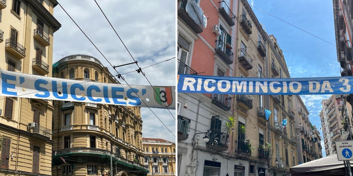 Napoli, via gli striscioni scudetto: svelato il motivo della rimozione