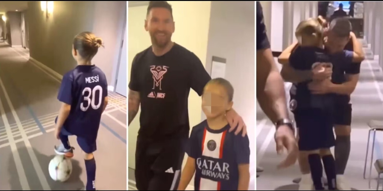 Messi, l'incontro emozionante con il piccolo fan: è il figlio di Sneijder