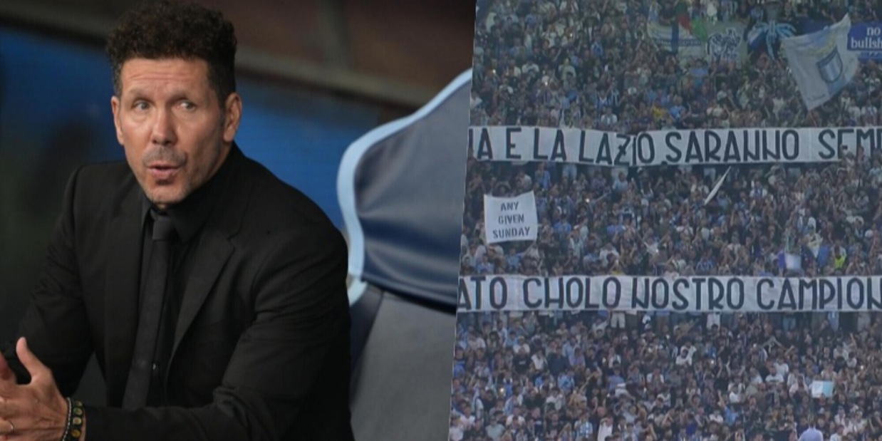 Lazio, emozione Simeone: il tributo dei tifosi e lo striscione per il ...