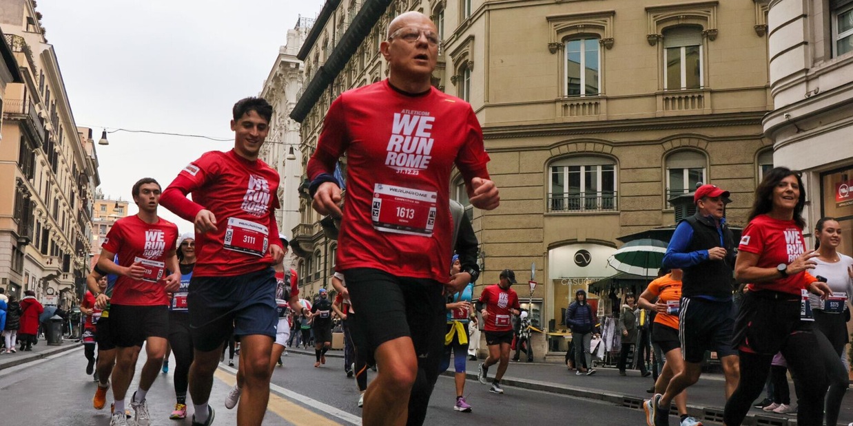 Francesco Gerini, malato di colangiocarcinoma, sulle strade di Acea Run ...