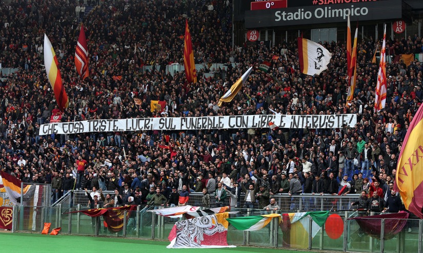 Striscioni Roma-Napoli, la Sud rischia un turno di stop