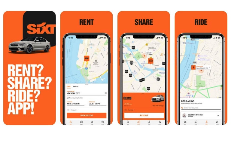 SIXT, una app unica per tutti i servizi