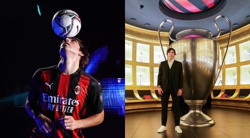 Tonali realizza il suo sogno: eccolo nella stanza dei trofei del Milan