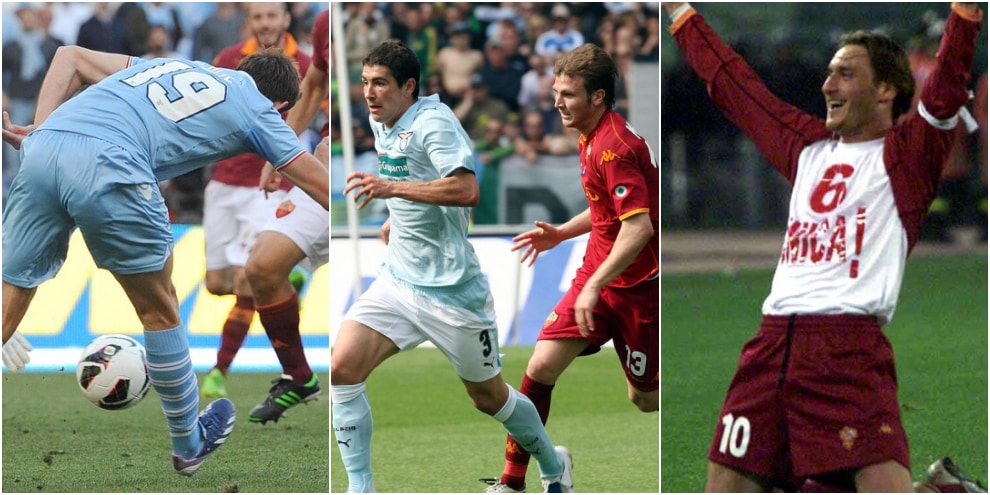 Lazio-Roma da Lulic a Totti: gli 11 derby più iconici degli ultimi anni