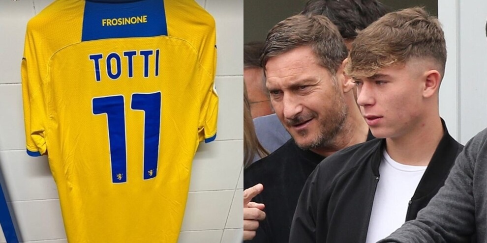 Totti, il figlio Cristian ha esordito con il Frosinone: la foto sui social